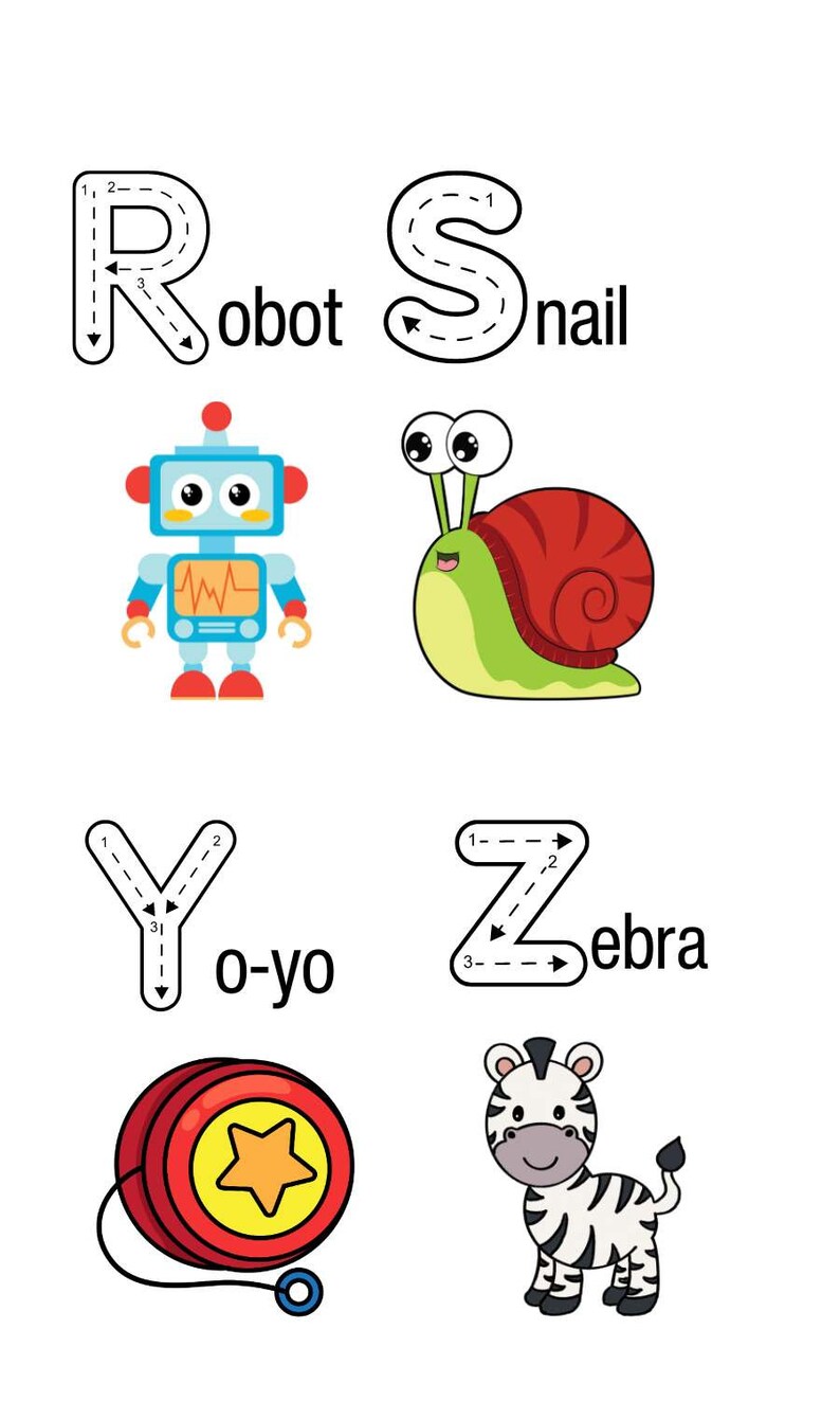 Alphabet Flash Cards , Educational Flash Cards , Preschool ...