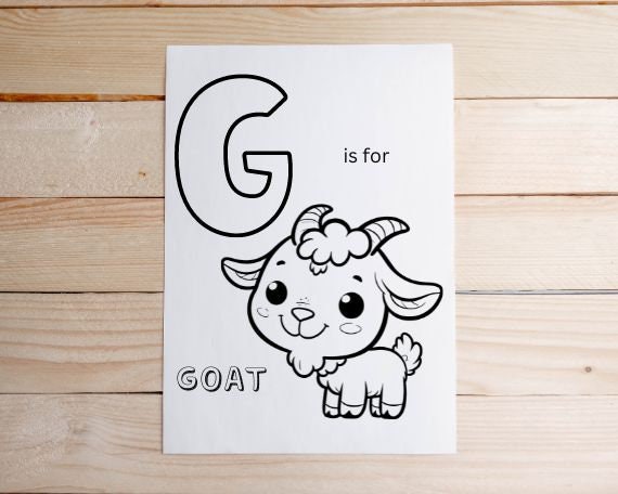 Farm Animal Alphabet Coloring Book , Kids Alphabet Coloring Book ...