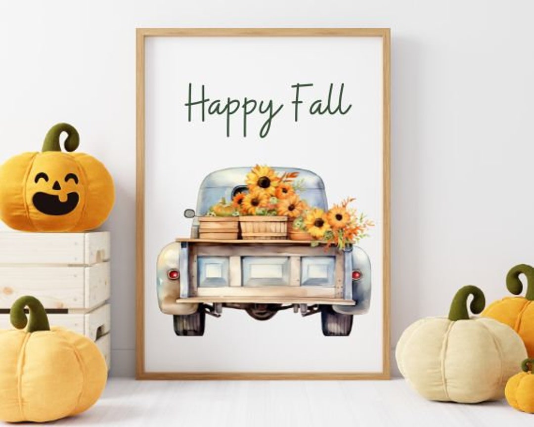Happy Fall Artwork | Digital Download | Printable Artwork | Happy Fall ...