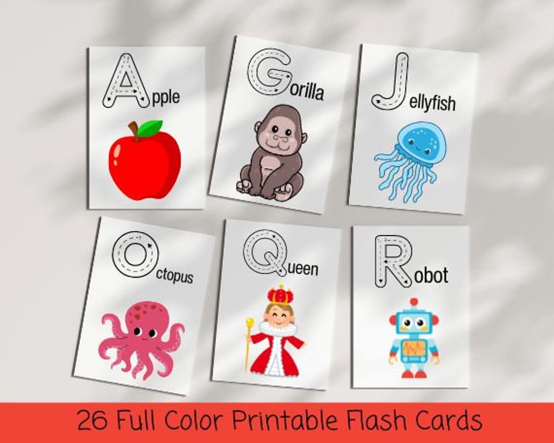 Alphabet Flash Cards , Educational Flash Cards , Preschool ...