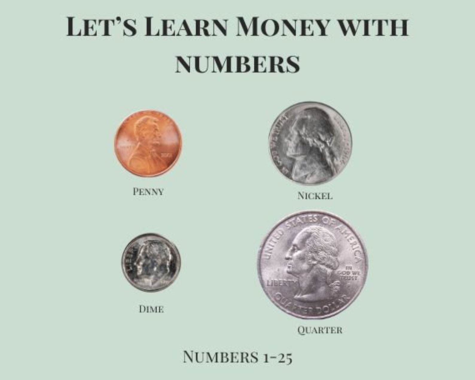 Money Flash Cards , Educational Flash Cards , Preschool, Kindergarten ...