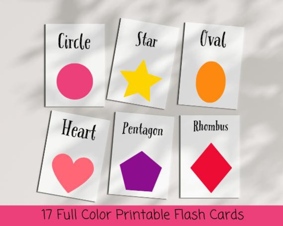 Bright Shapes Flash Cards | Educational Flash Cards | Preschool ...