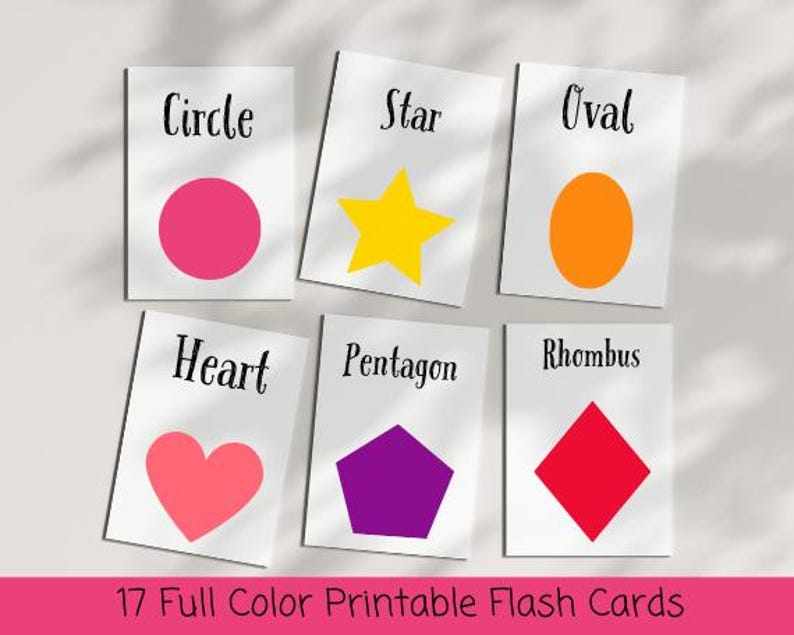 Bright Shapes Flash Cards | Educational Flash Cards | Preschool ...