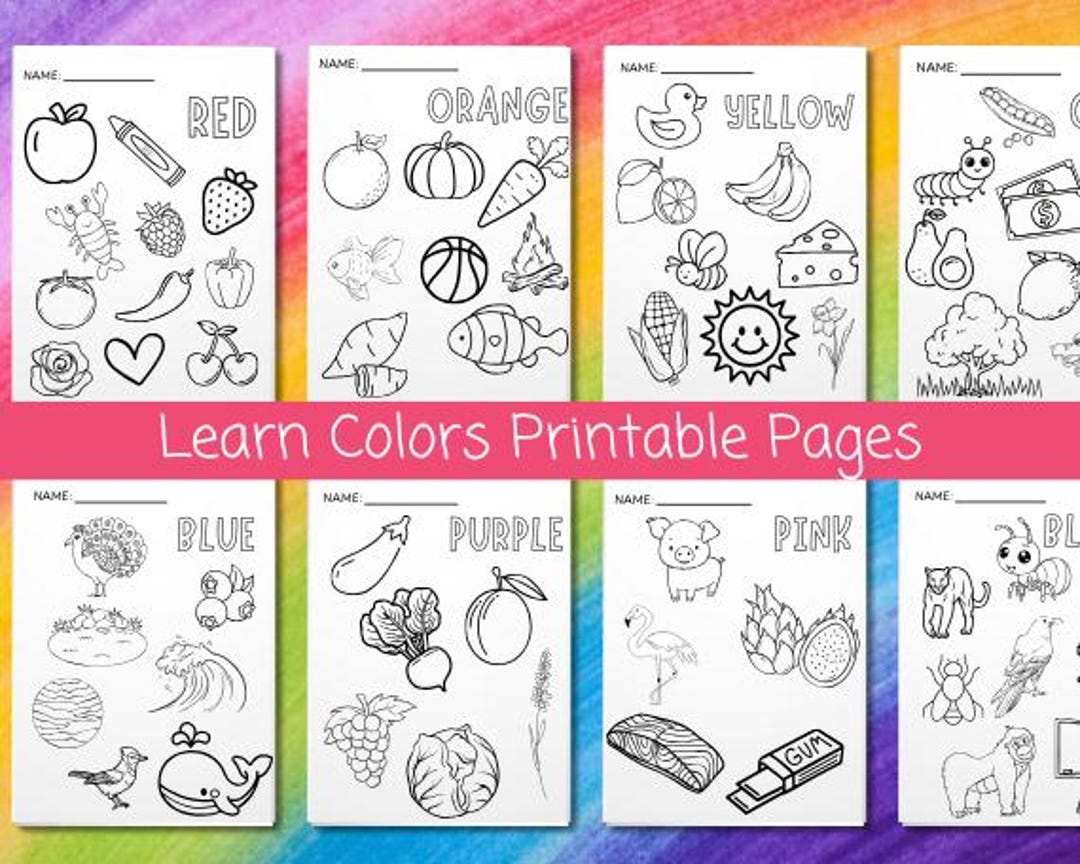 Learning Colors Coloring Pages | Rainbow | Children's Coloringpages ...