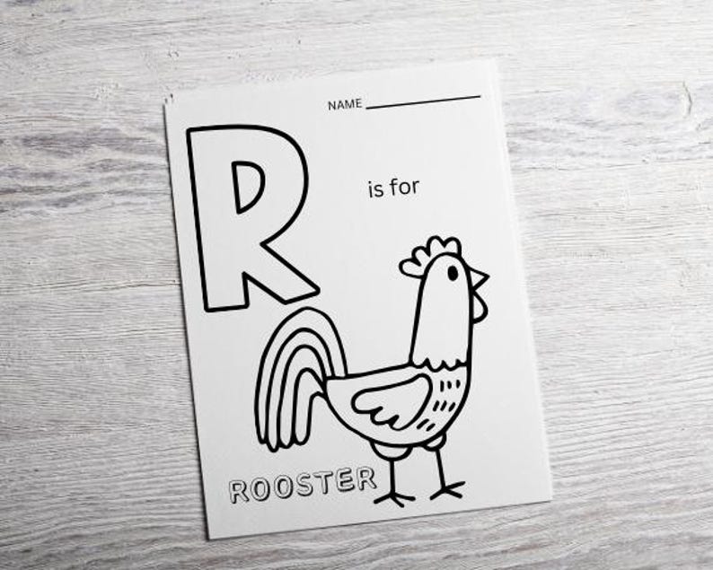 Farm Animal Alphabet Coloring Book , Kids Alphabet Coloring Book ...