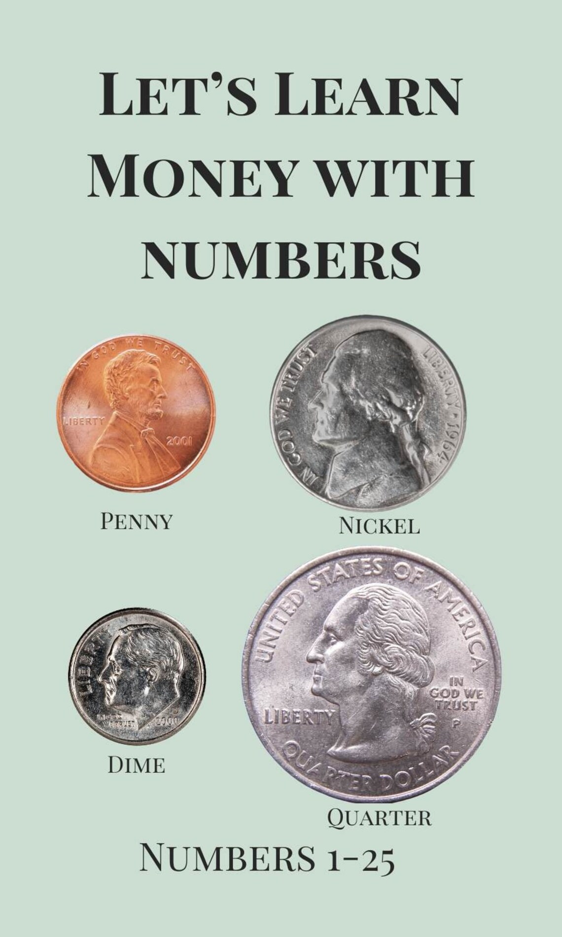 Money Flash Cards , Educational Flash Cards , Preschool, Kindergarten ...