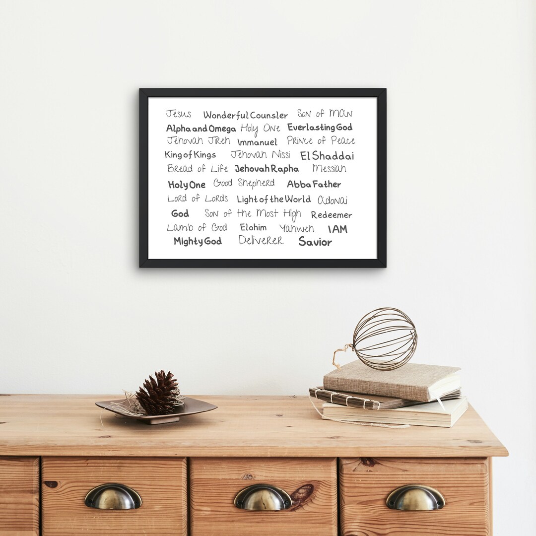 Names of God Art Print: Christian Home Decor (digital Download) - Etsy