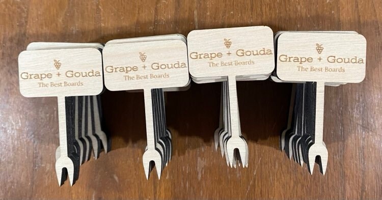 Wood Food Picks, Cupcake Toppers, Logo Food Picks, Wedding Food Picks ...