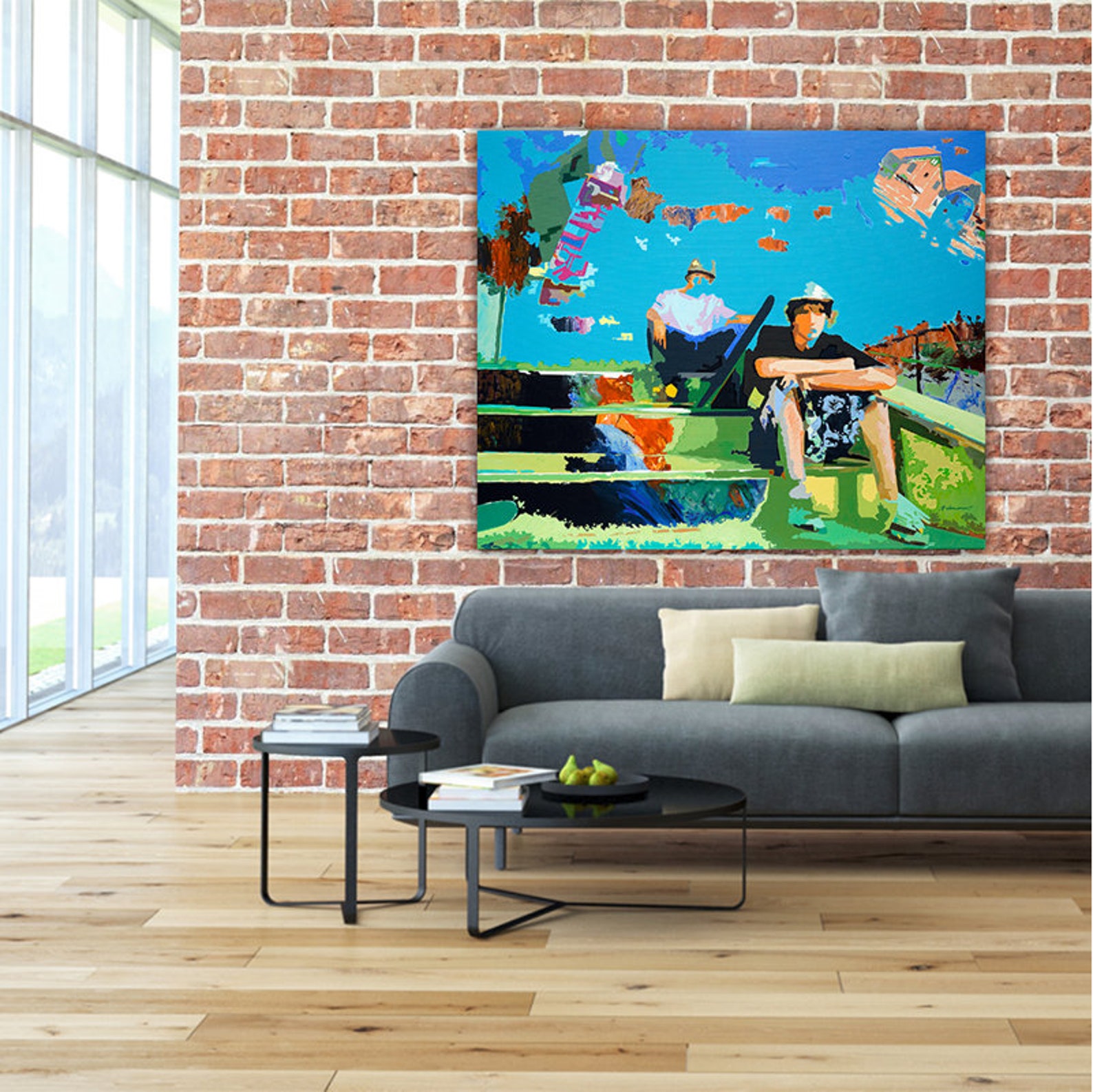 Colorful Skateboard Wall Art, Boys Room Decor, Original Acrylic ...