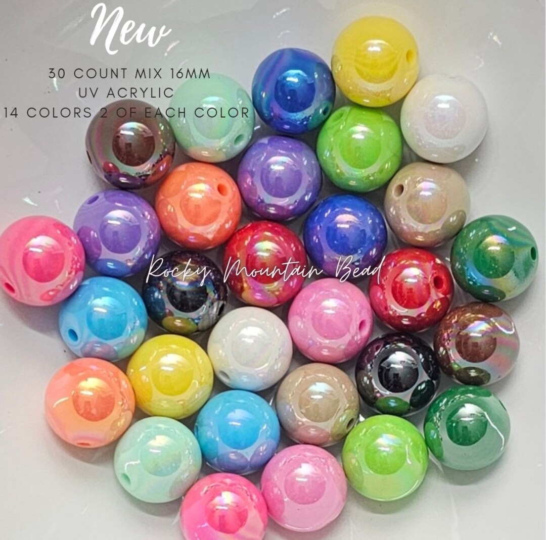 16mm-30 Count Custom Color UV Acrylic Mix - Etsy