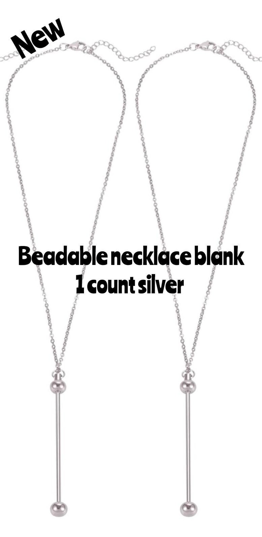 1 Count Beadable Necklace Blank - Etsy