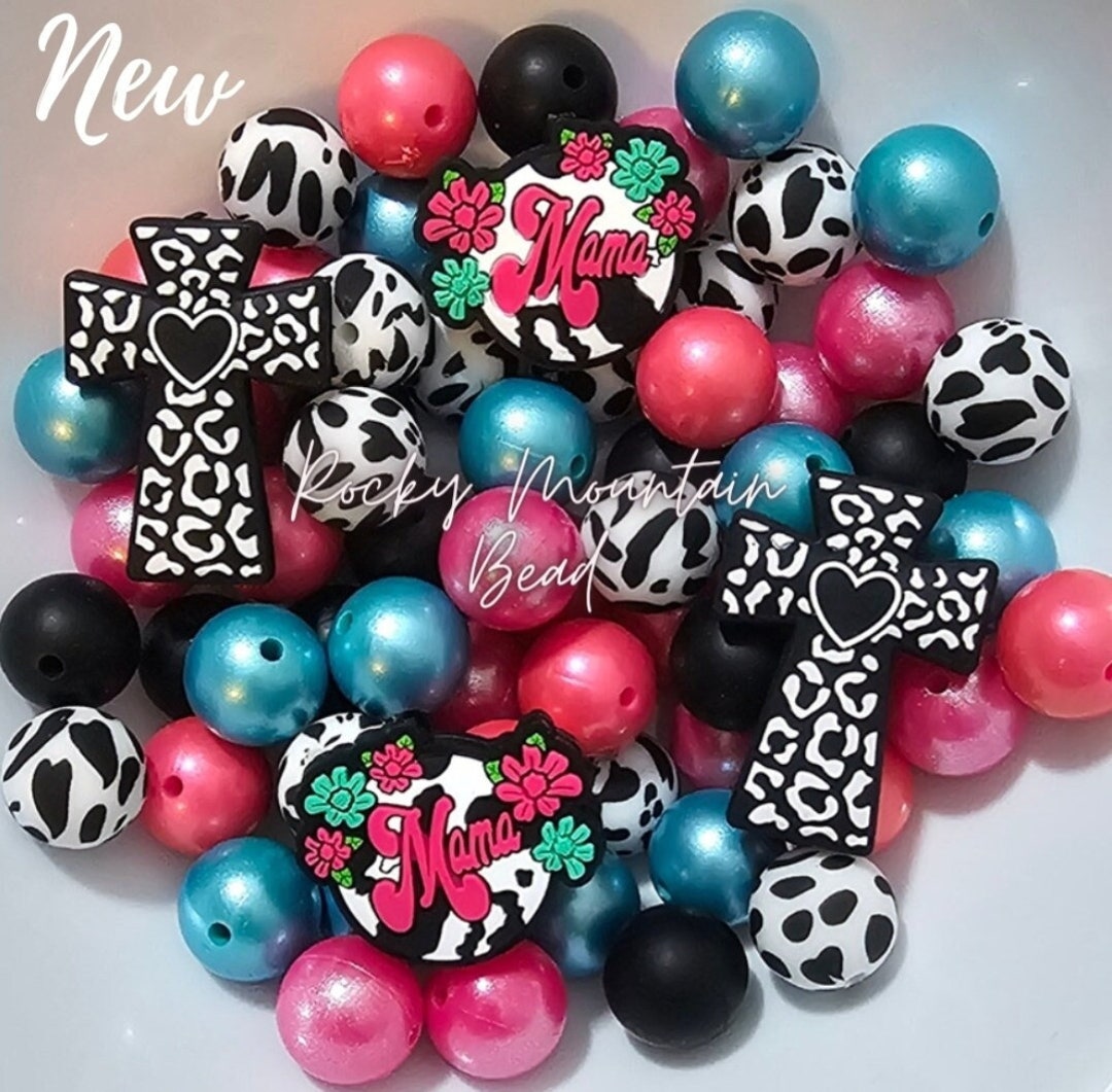 15 Mm Silicone Custom Country Cow Bead Mix- Wholesale Bulk Beads - Etsy