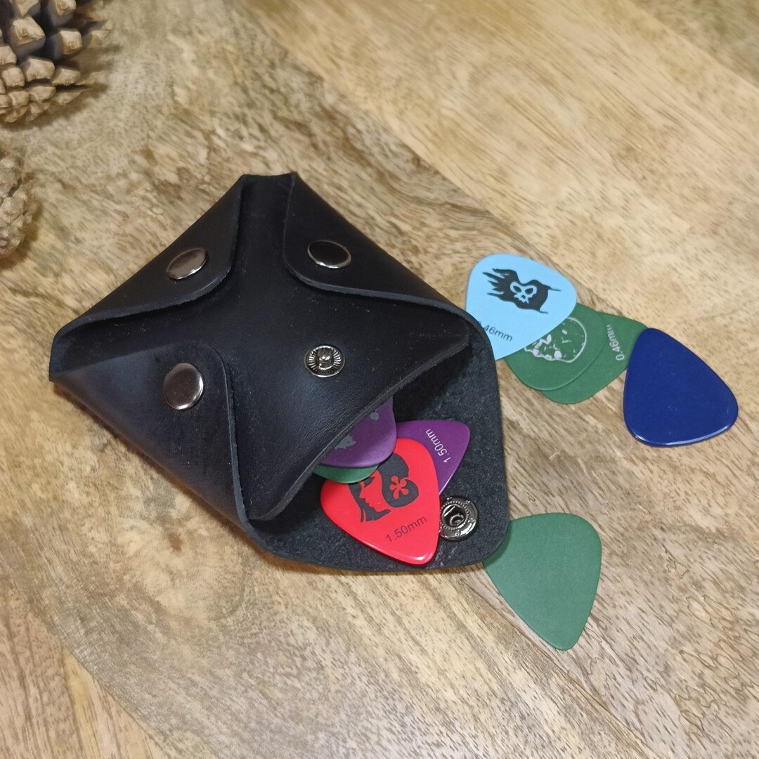 Guitar Player Gift Personalized Custom Leather Guitar Pick Holder ...