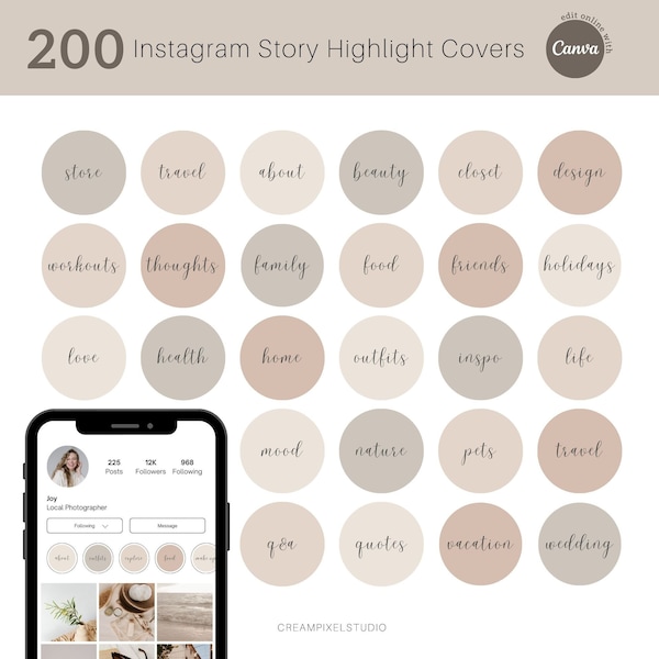 Instagram Highlights Covers - Etsy