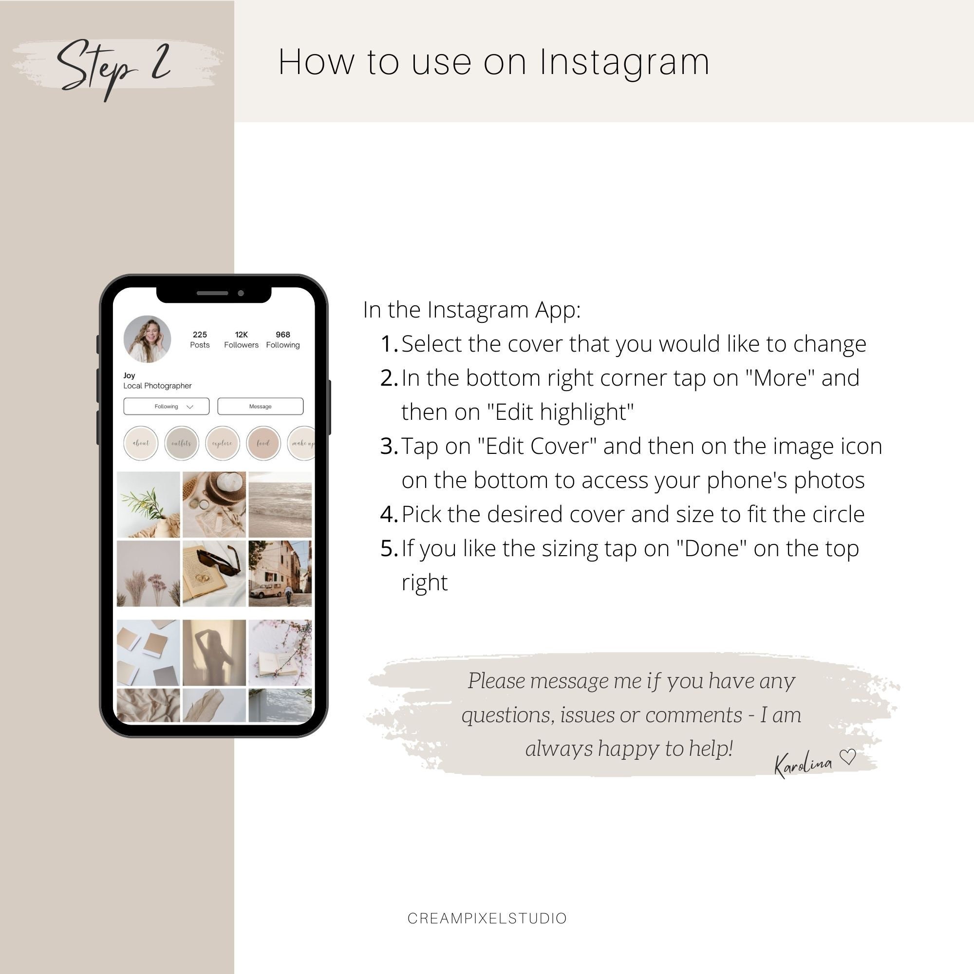Editable Instagram Highlight Covers Calligraphy Text Instagram Story ...