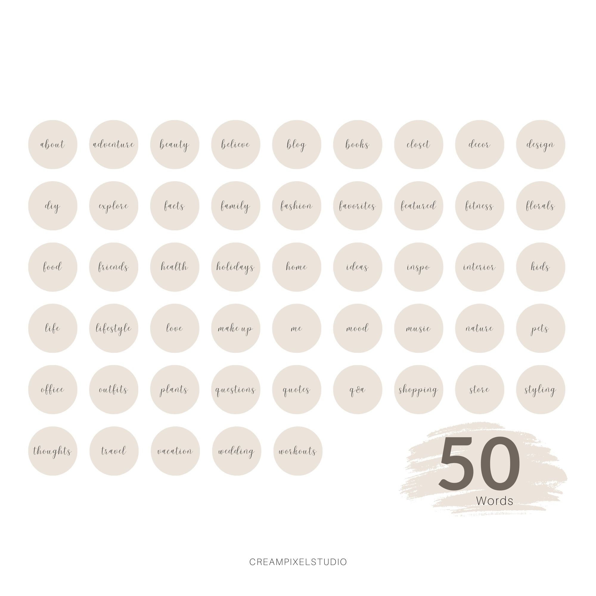 Editable Instagram Highlight Covers Calligraphy Text Instagram Story ...