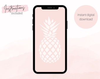 Pineapple Digital Wallpaper - Etsy
