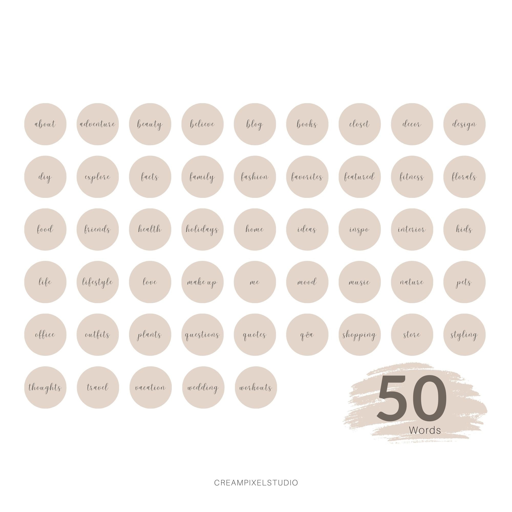 Editable Instagram Highlight Covers Calligraphy Text Instagram Story ...