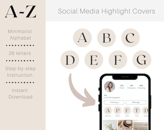 Instagram Highlight Alphabet - Etsy