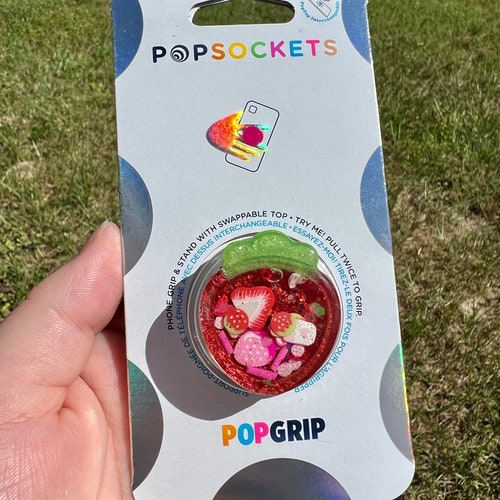 Popsocket™ Popgrip Phone Grip TEENY STRAWBERRY Shaker - Etsy