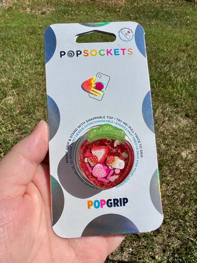 Popsocket™ Popgrip Phone Grip TEENY STRAWBERRY Shaker - Etsy