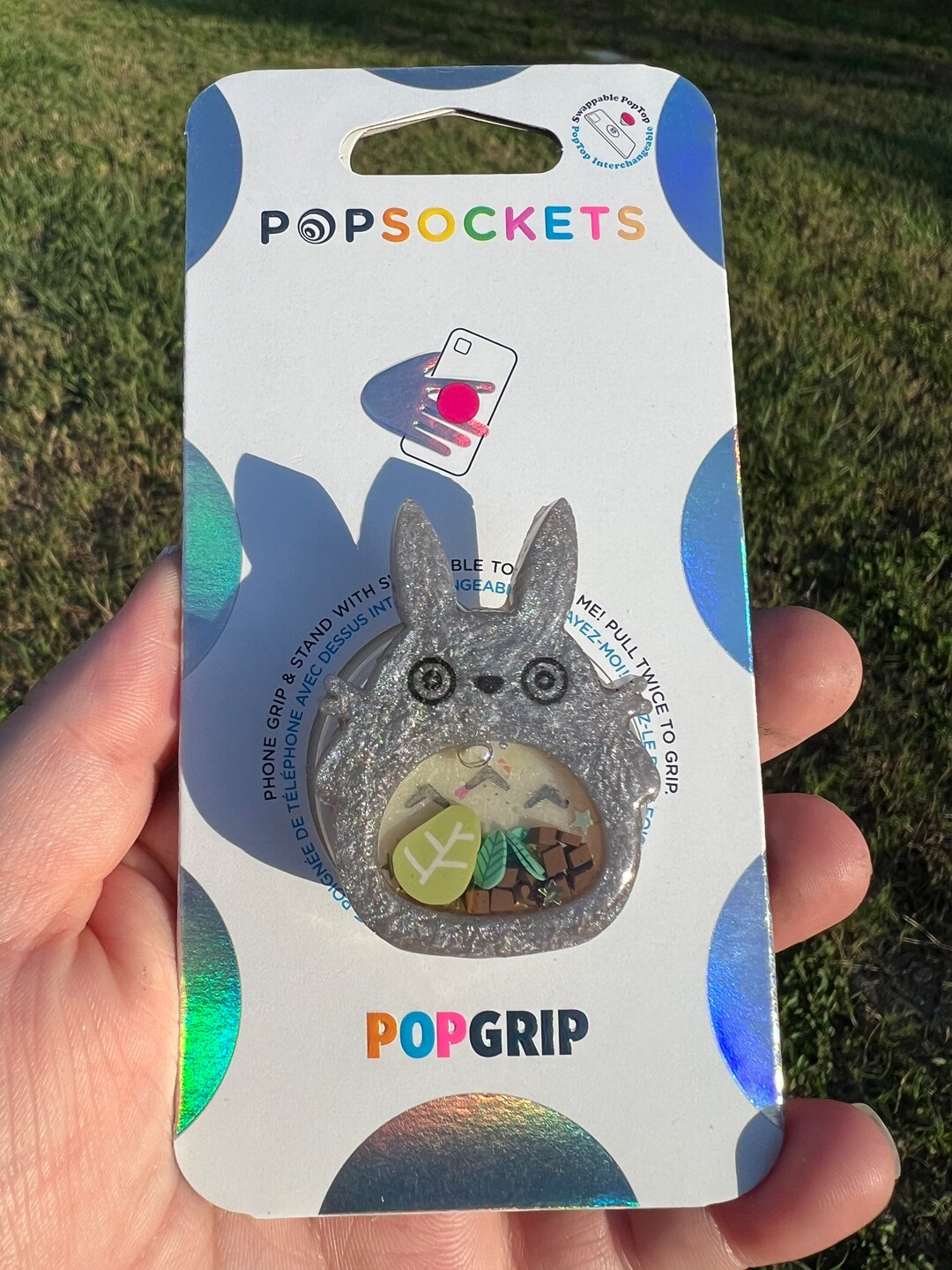 Popsocket™ Popgrip GREY BUNNY Shaker Kawaii Chibi Gift for Anime Fan ...