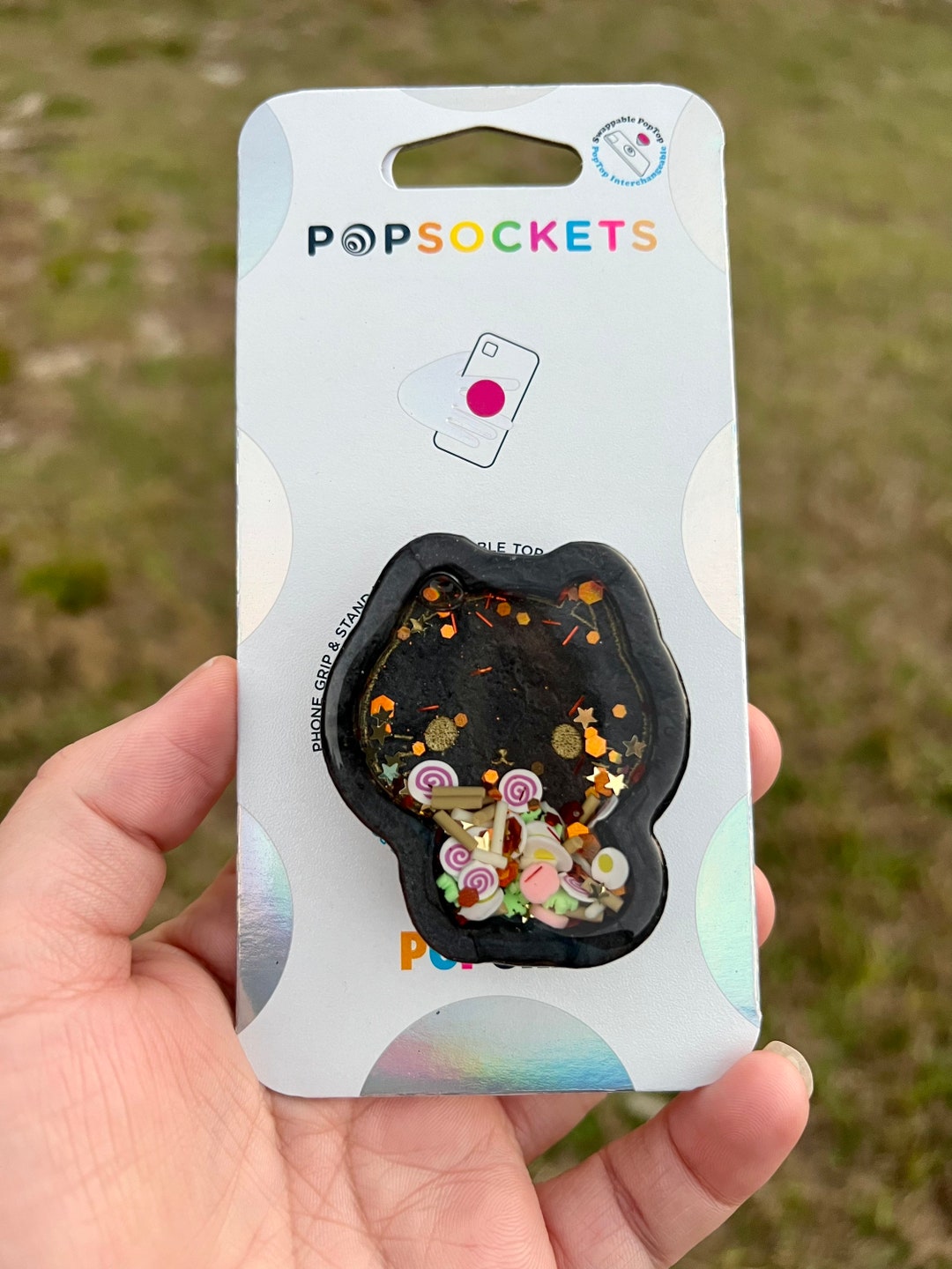 Popsocket™ Popgrip Phone Grip RAMEN CAT Shaker | Black Cat Swappable ...