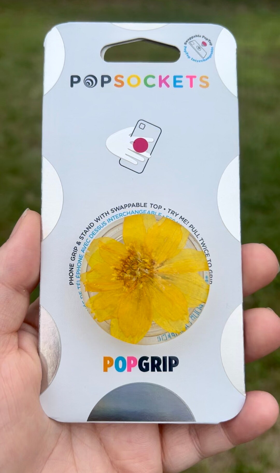Popsocket™ Popgrip Phone Grip Swappable Top COSMOS Real Dried Pressed ...