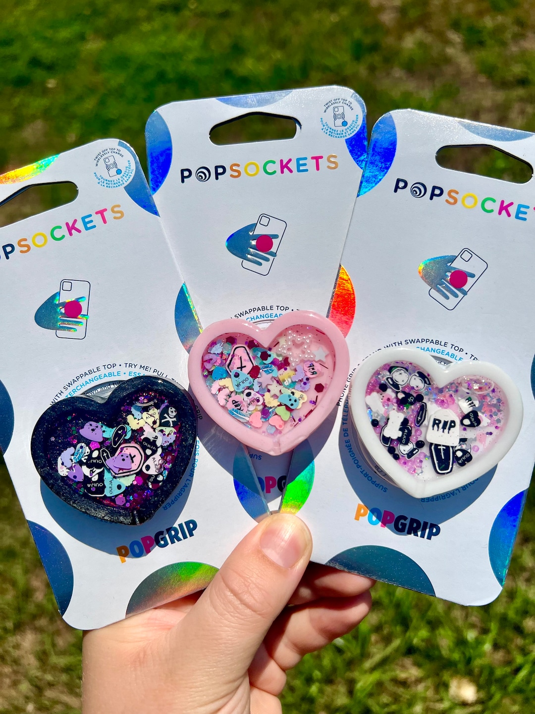 Popsocket™ Popgrip Phone Grip DARK HEART Shaker Ghost Tombstone Ouija ...