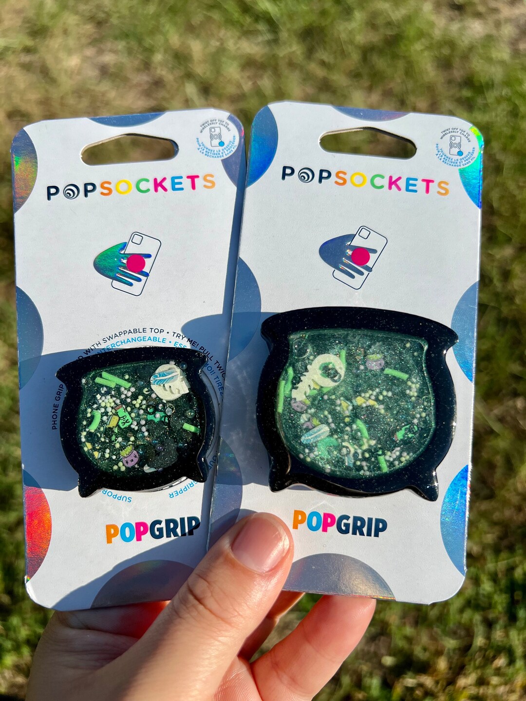 Popsocket™ Popgrip Phone Grip WITCHES BREW Shaker| Swappable Glitter ...