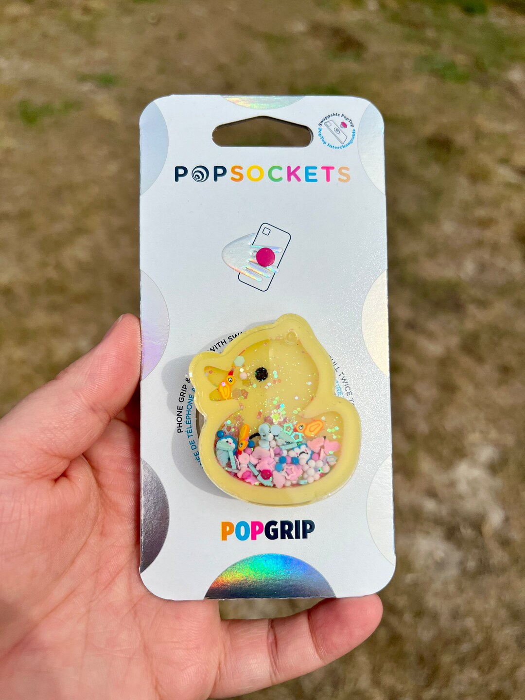 Popsocket™ Popgrips RUBBER DUCKY Phone Grip Keychain Baby Gender Reveal ...
