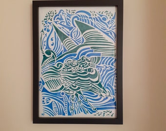 Horse Art, Silver Marker Drawing of Horse, Decor, Original Poster Art ...