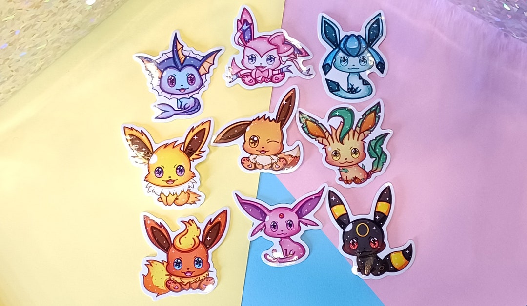Eeveelutions Pokemon Vinyl Stickers Vinyl Die Cut Glossy Stickers ...