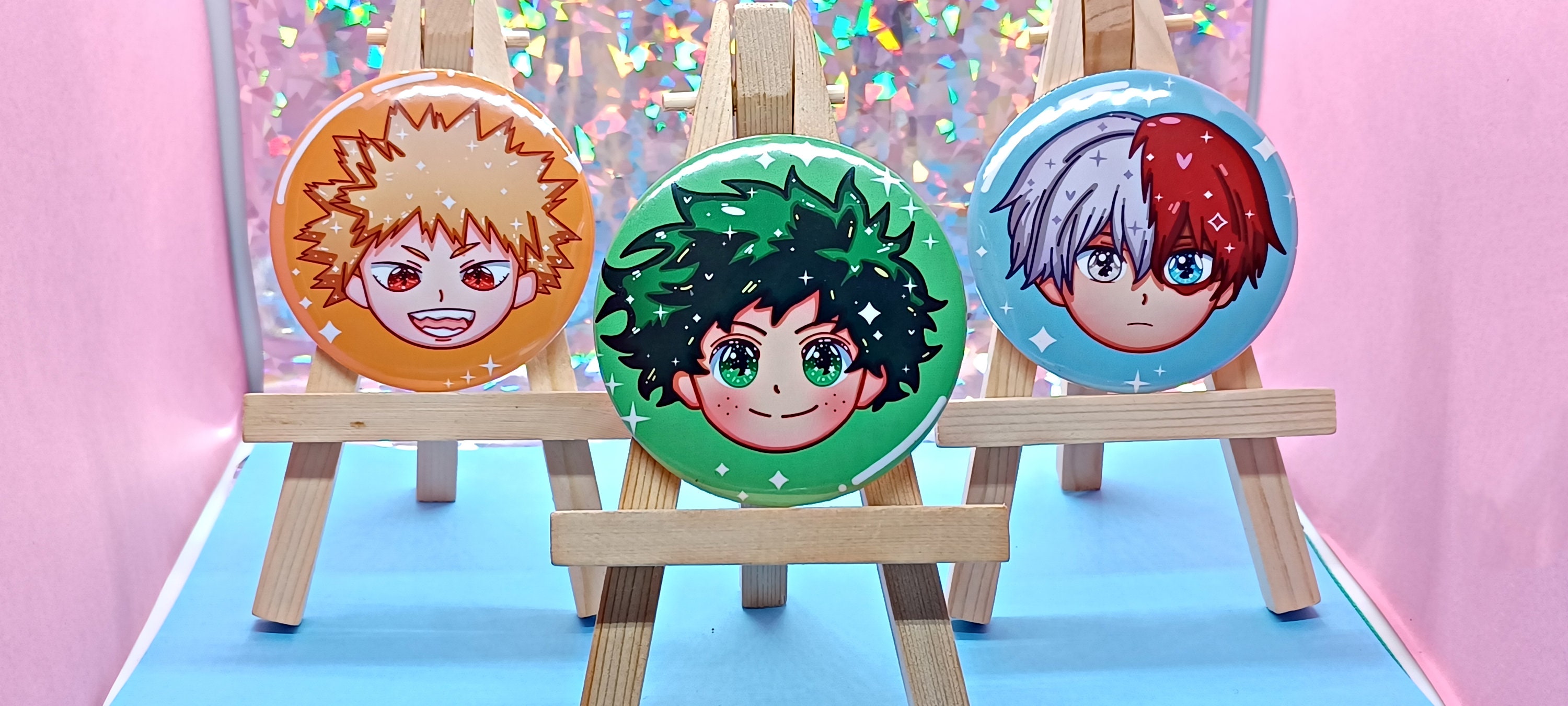 MHA Button Pins Anime Japanese Brooch Pin Badge - Etsy