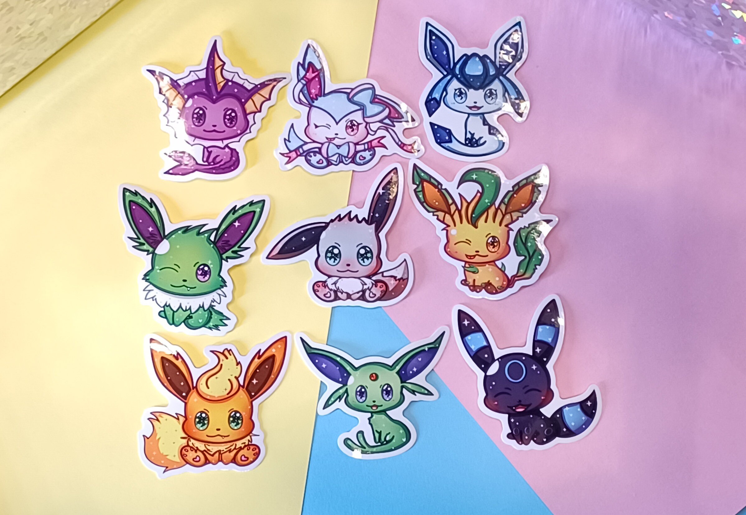Eeveelutions Pokemon Vinyl Stickers Vinyl Die Cut Glossy Stickers ...