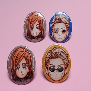 JJK | Sorcerer | Cursed Spirit | Button Pins | Anime | Japanese ...