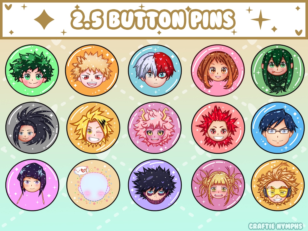 MHA | | Button Pins | Anime | Japanese | Brooch Pin Badge | Gifts ...