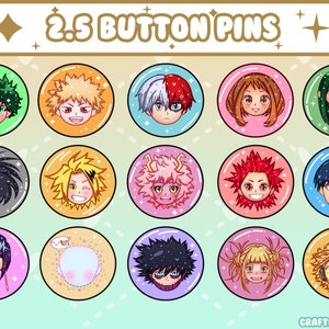 MHA | | Button Pins | Anime | Japanese | Brooch Pin Badge | Gifts ...