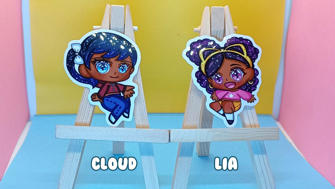 Chibi Girls Vinyl Vinyl Stickers Die Cut Glossy Stickers Journal ...