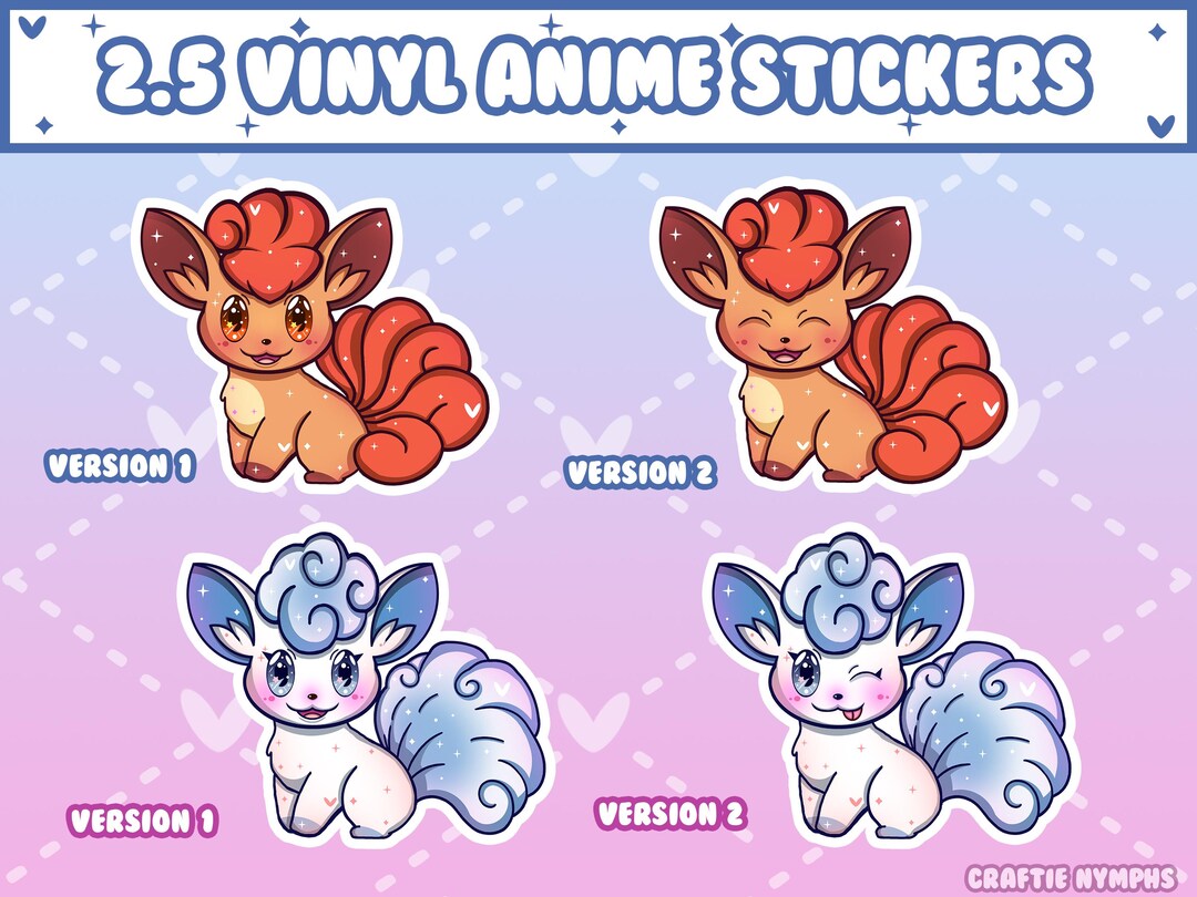 Vulpix | Alolan Vulpix | Pokemon | Vinyl Stickers | Vinyl | Die Cut ...
