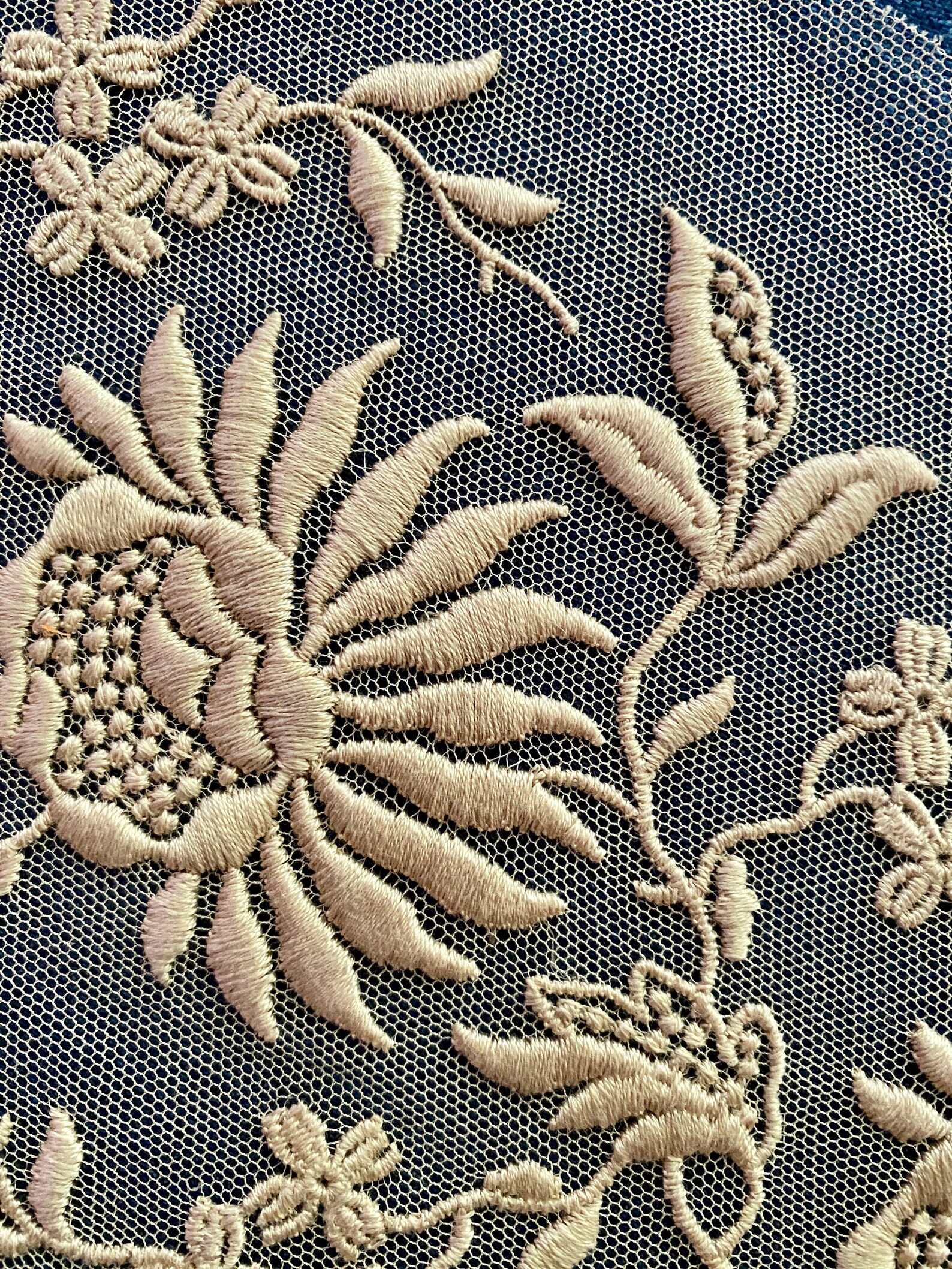 Antique Embroidered Net Lace by the Half Yard - Etsy