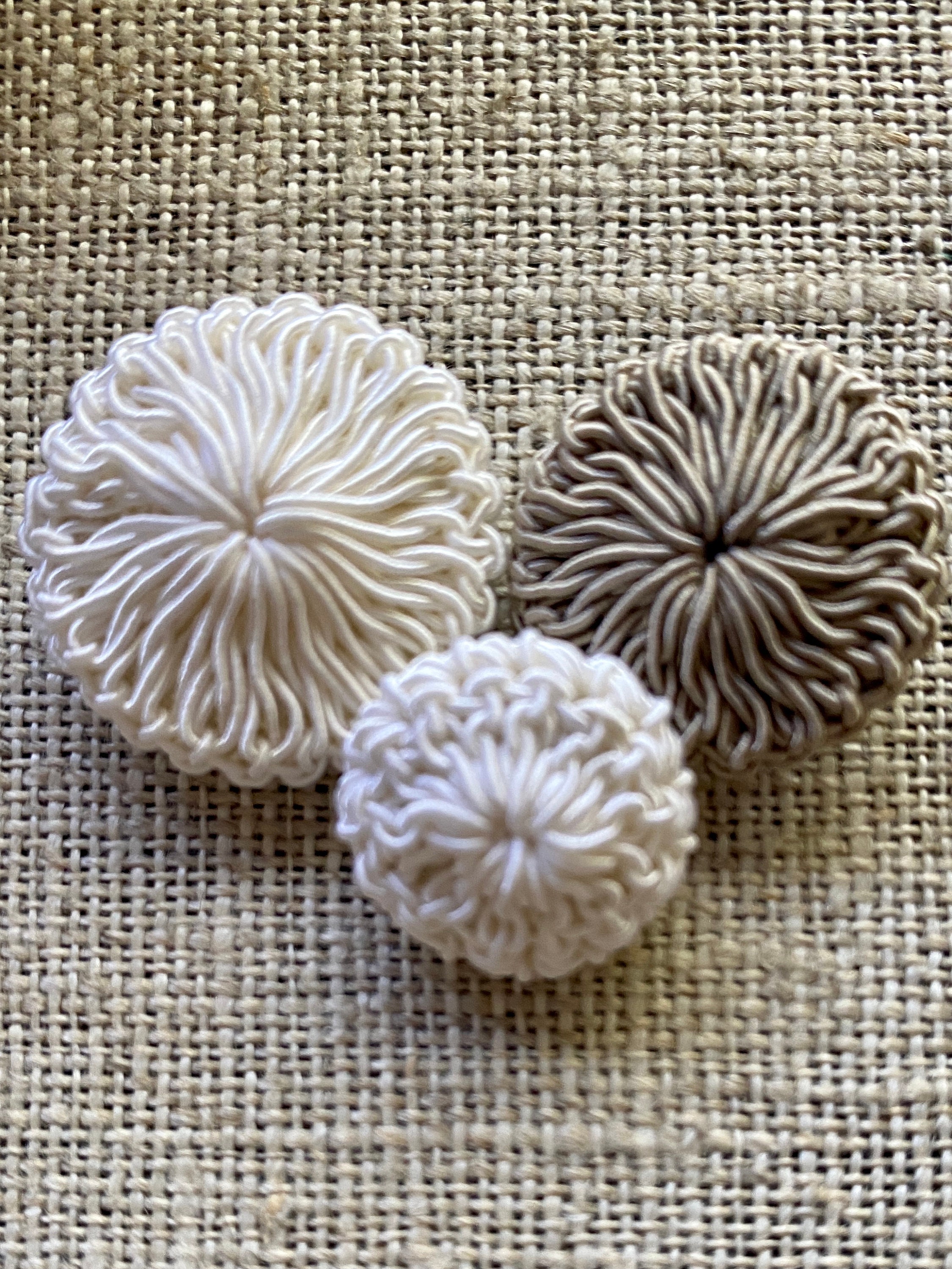 Three Different Choices Crochet Cord Buttons - Etsy