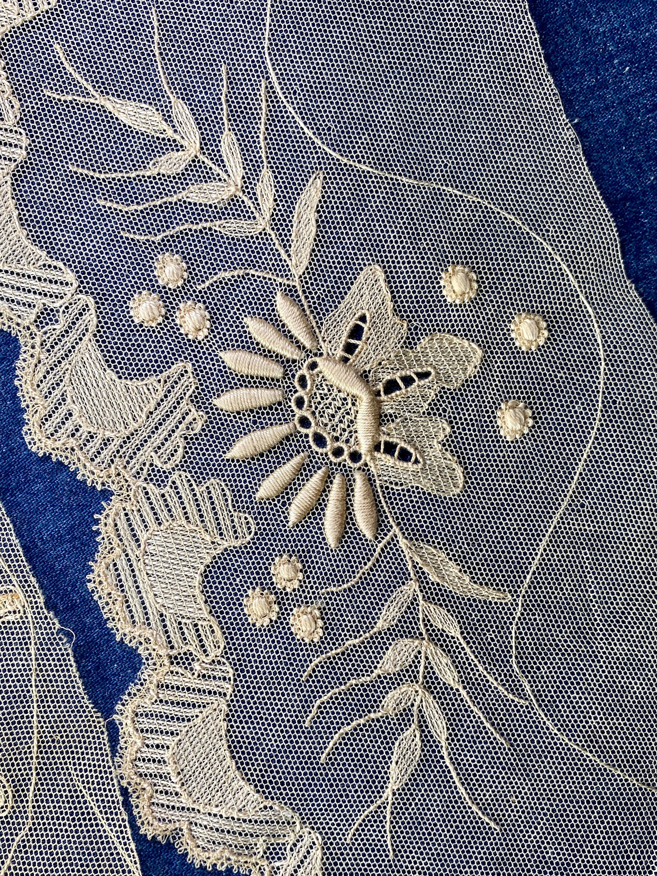 Hand Embroidered Lace Net Motifs Six Different Choices - Etsy