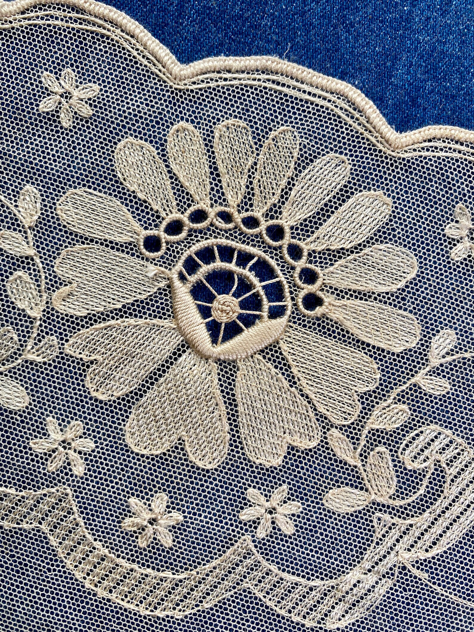 Hand Embroidered Lace Net Motifs Six Different Choices - Etsy