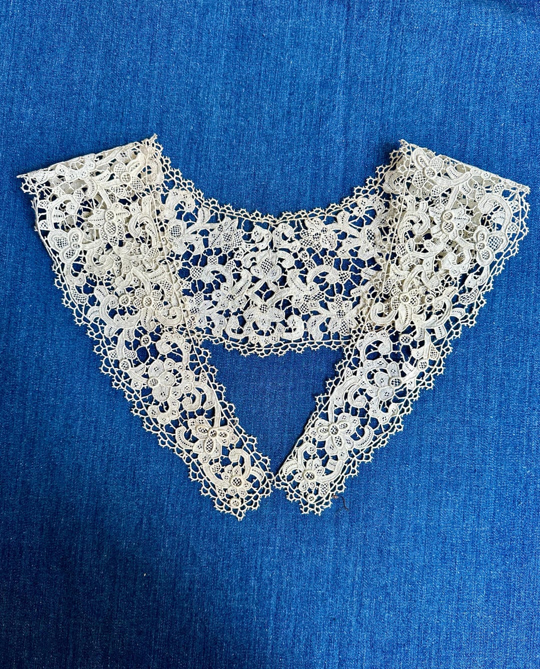 Antique Needle Lace Collar - Etsy