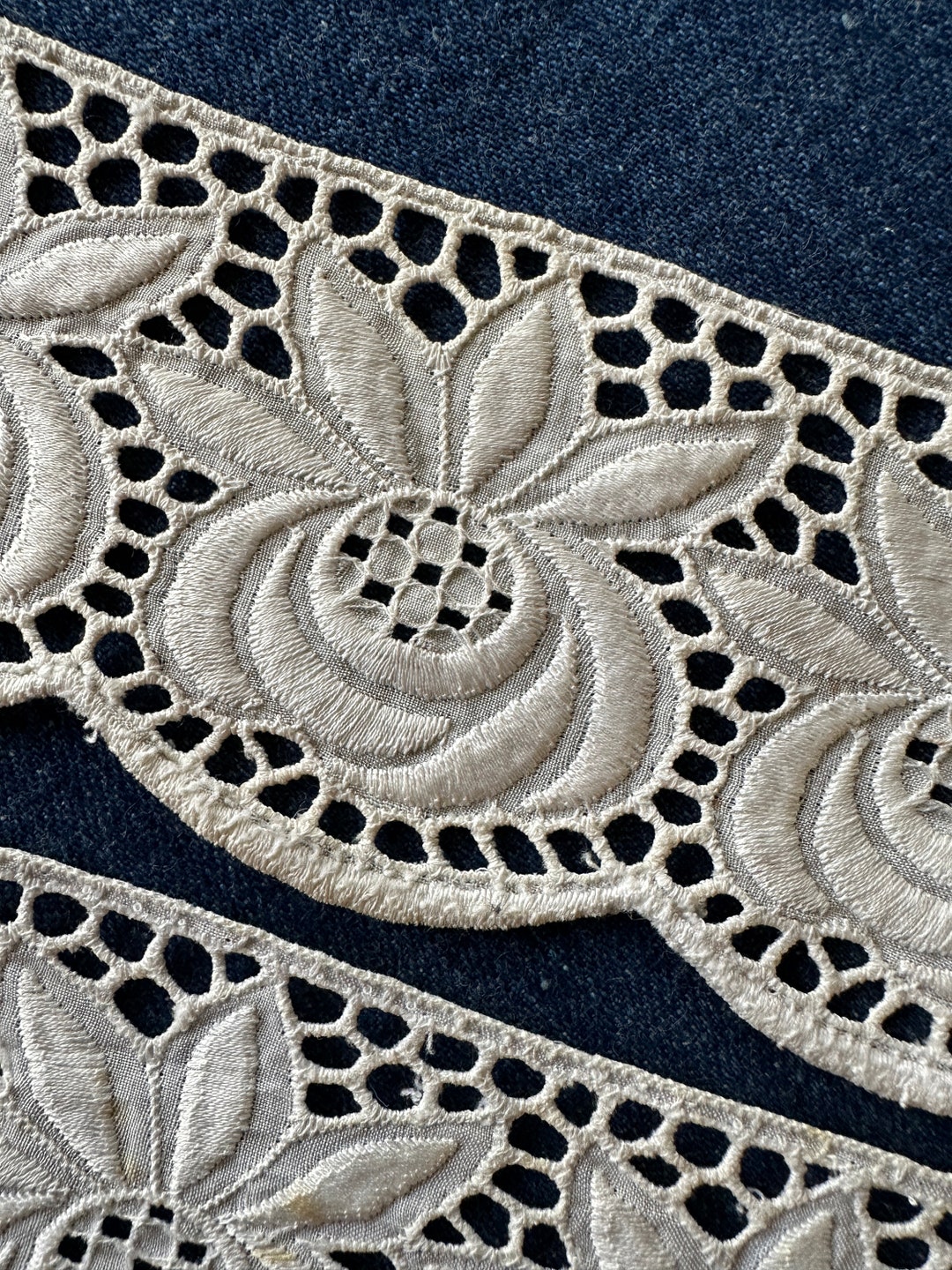 Hand Made Linen Lace Trim With Two Cord Draw Strings - Etsy
