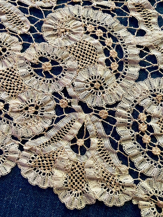 Antique Hand Made Mixed Lace Length - Gem