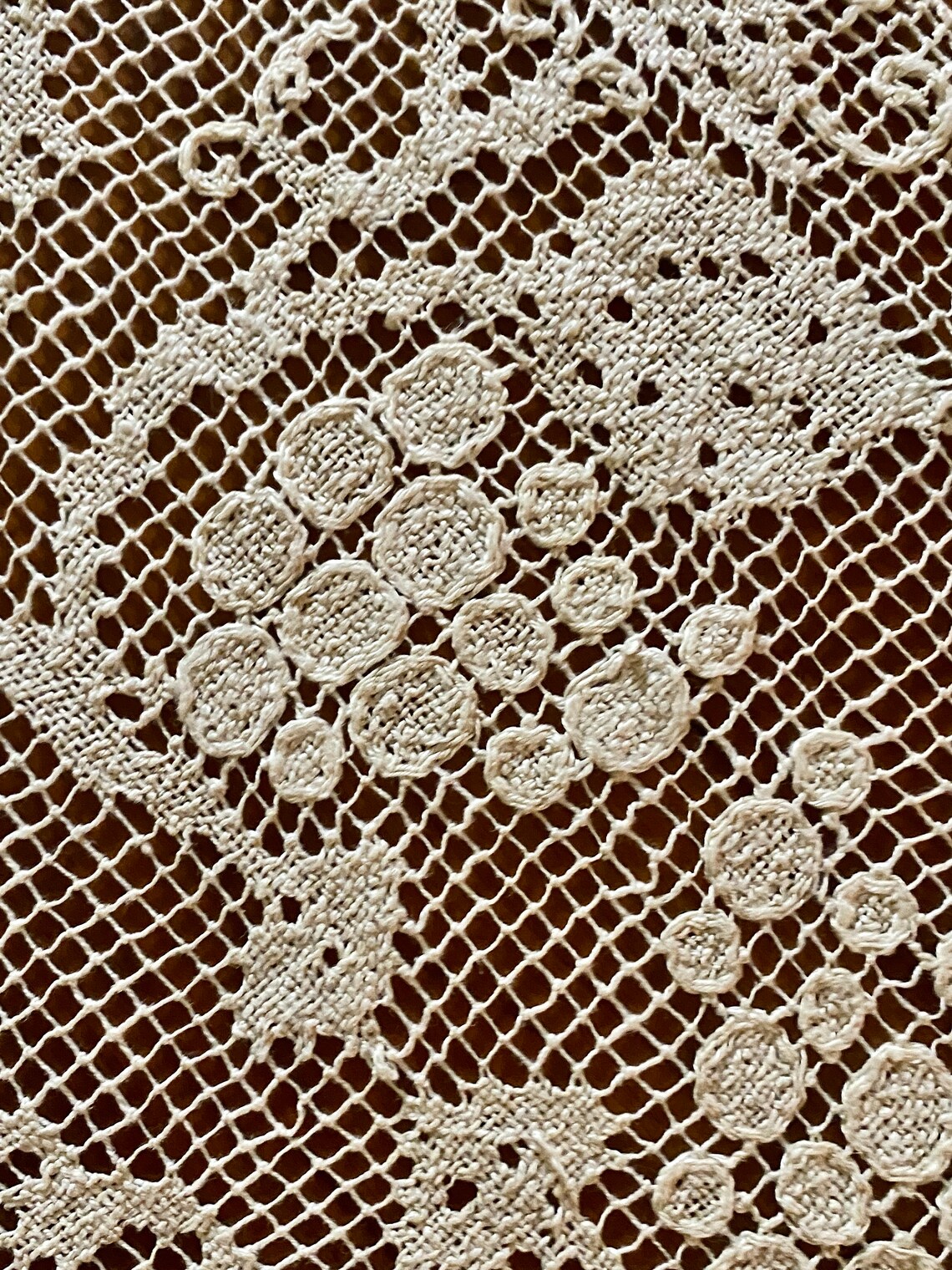 Panel of Hand Made Filet Lace - Etsy