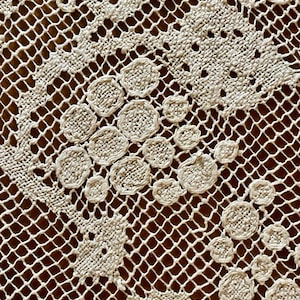Panel of Hand Made Filet Lace - Etsy