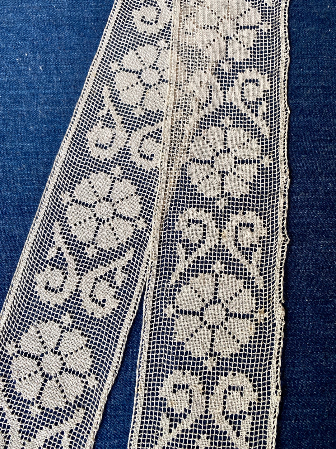 Hand Made Netted Filet Lace by the Yard 2.5 Inch Width - Etsy